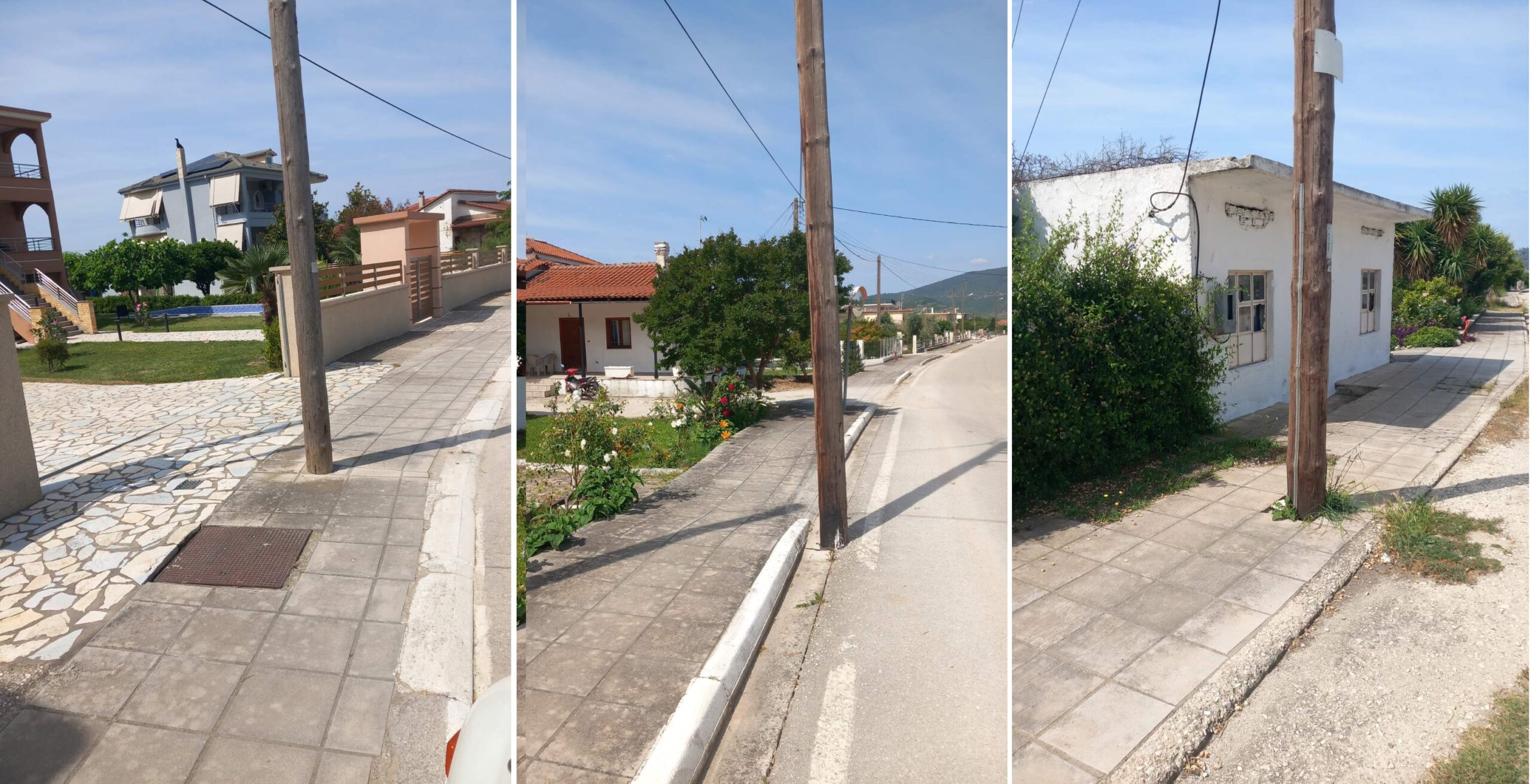 Τις κολόνες της ΔΕΗ που είναι τοποθετημένες σε πεζοδρόμια και στο ...